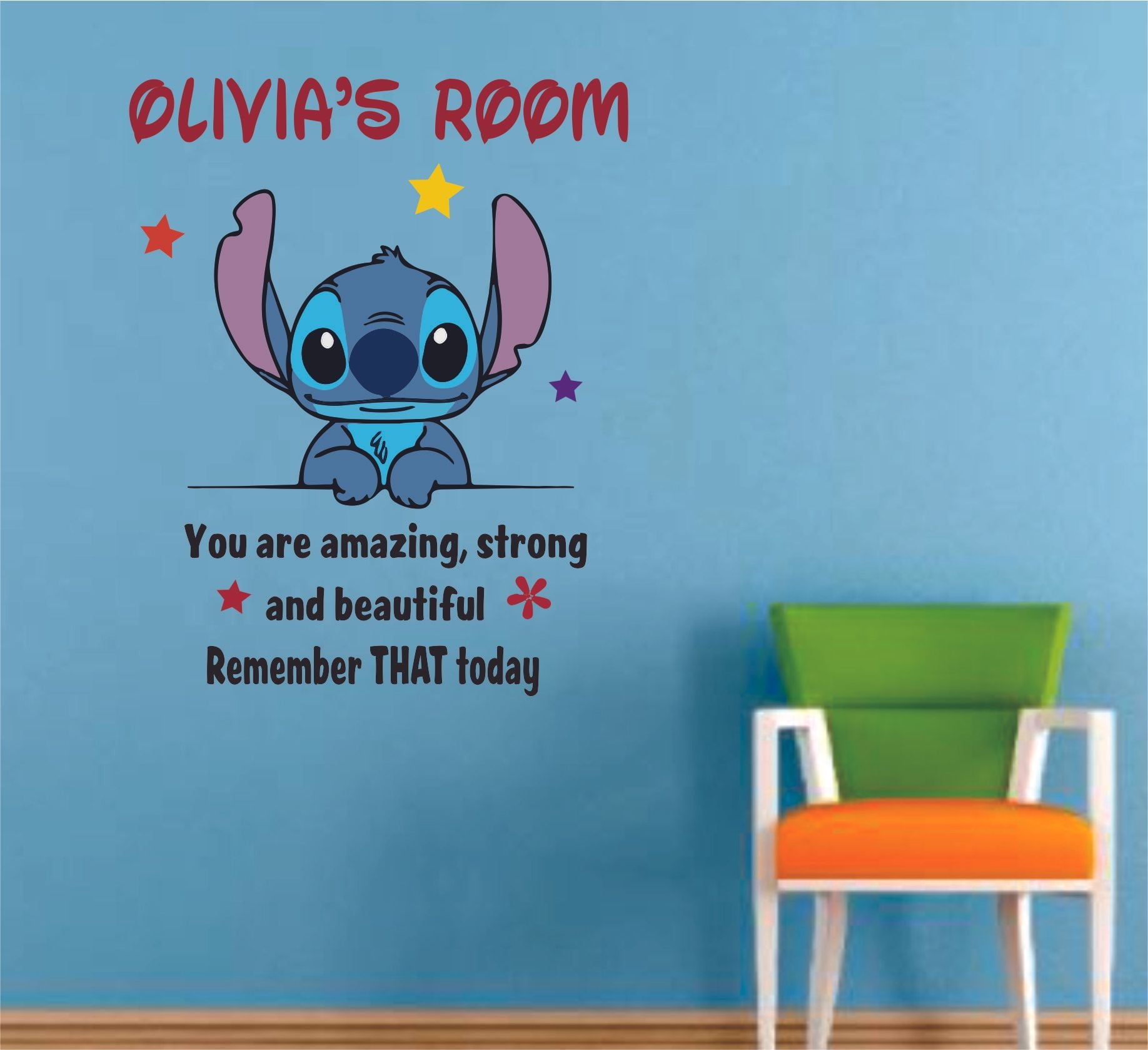 Amazing Lilo and Stitch Quote Cartoon Customized Wall Decal - Custom ...