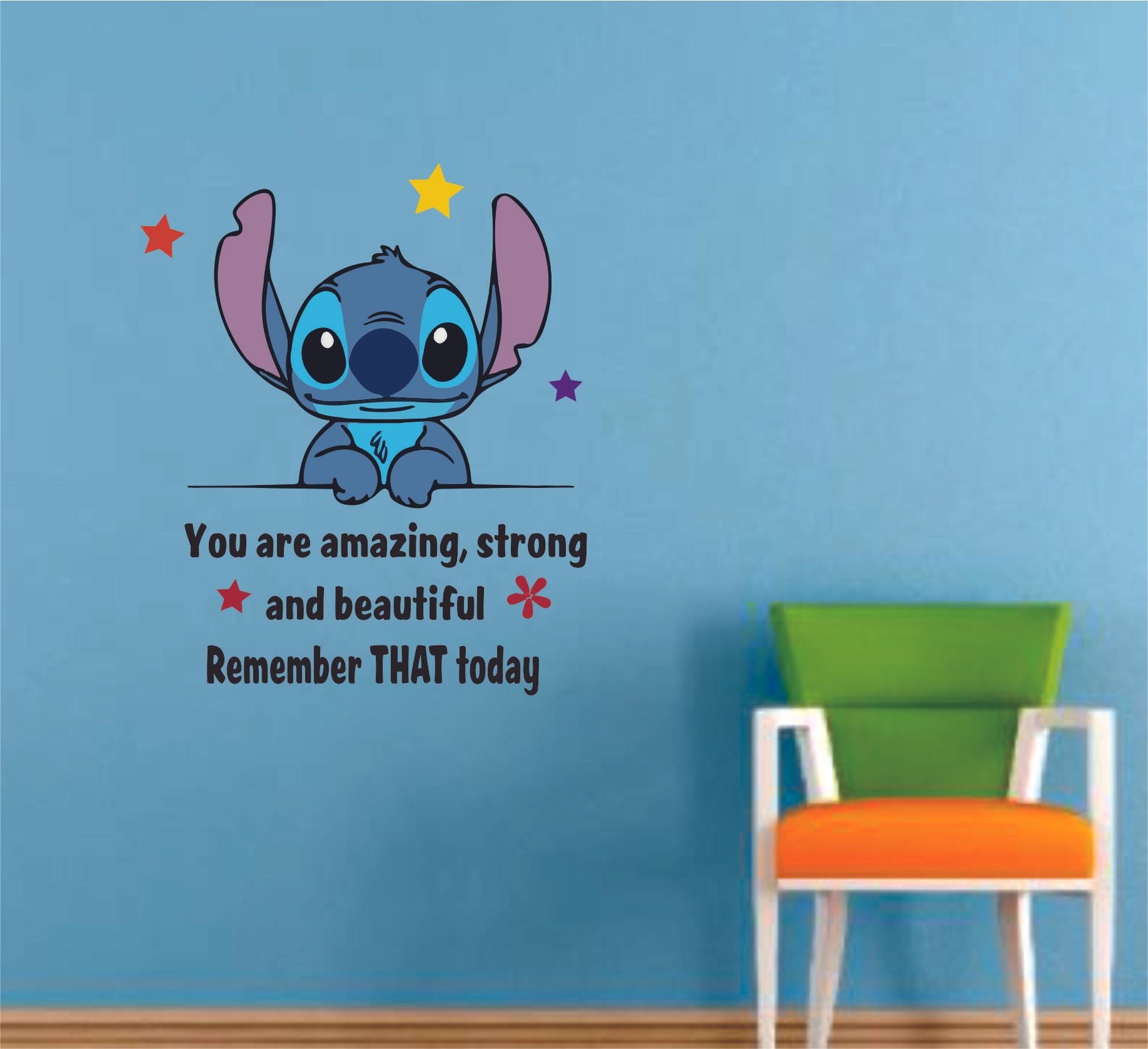 Amazing Lilo and Stitch Quote Cartoon Decors Wall Sticker Art Design ...