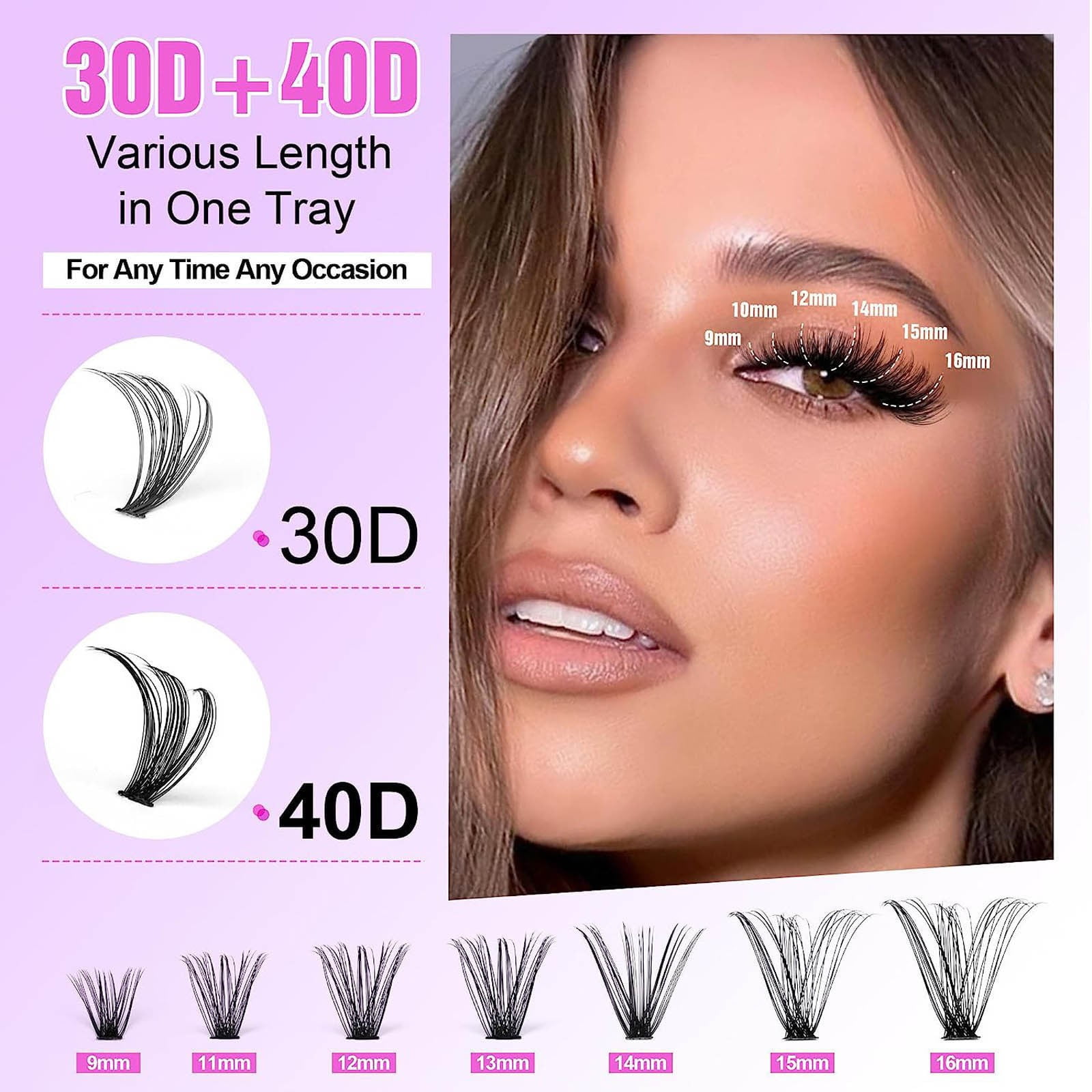 Amazing Makeup Looks Eyelashes Reusable Natural 20 Mm Lashes Natural ...