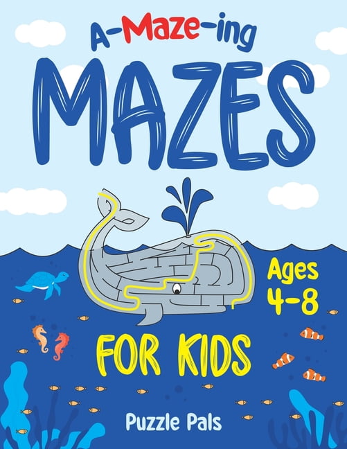 Amazing Maze Book For Kids: Outer Space, Under Water, and Jungle Themes ...