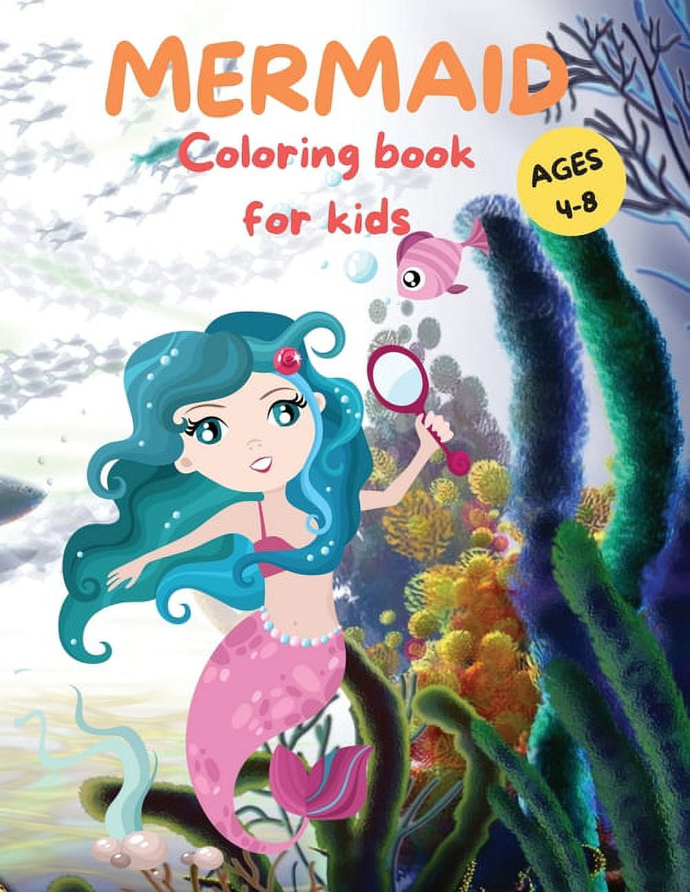 Amazing Mermaid Coloring Book For kids Ages 4-8: Cute Mermaid Coloring ...