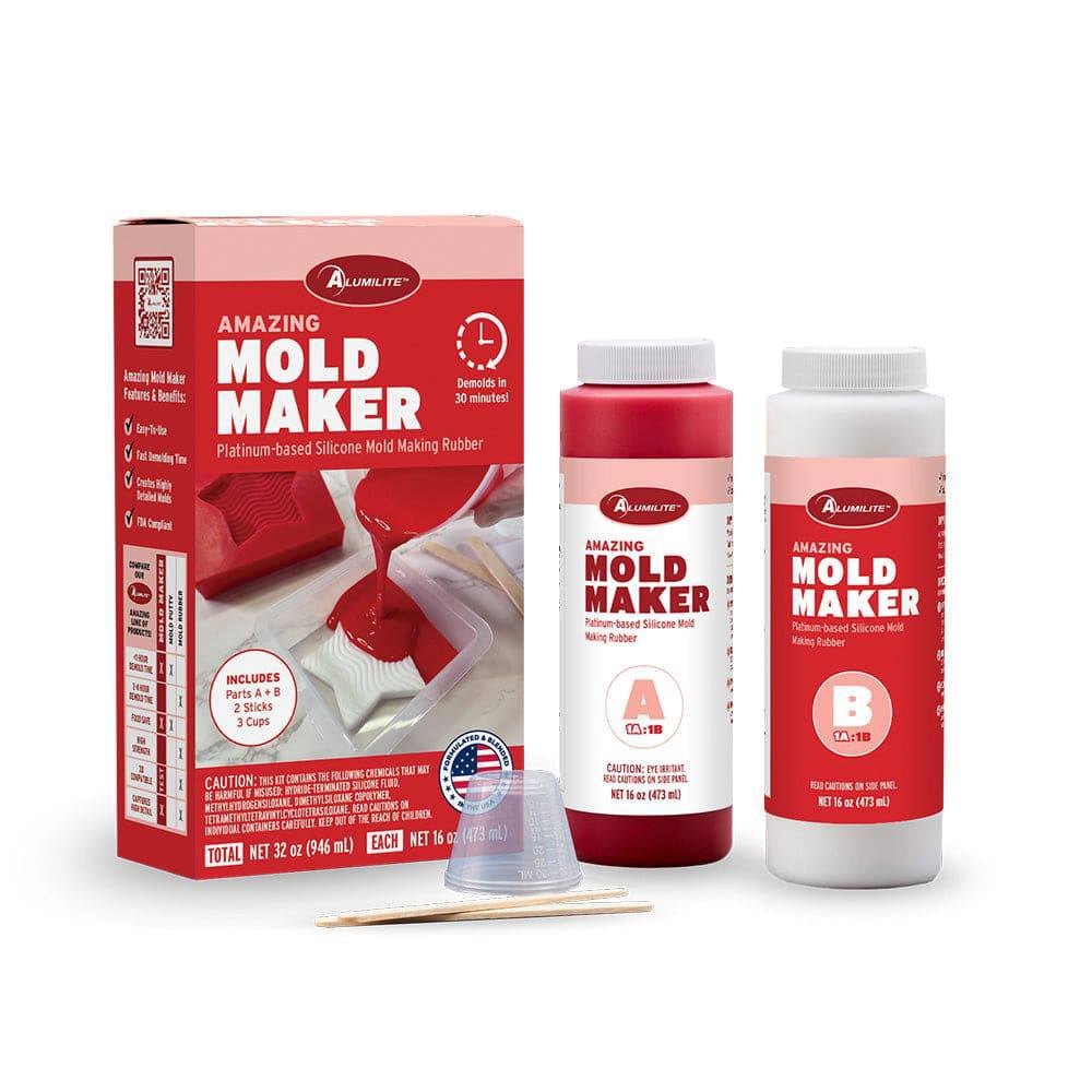 Amazing Mold Maker Silicone Rubber, 32 oz, Fast-Curing Platinum ...