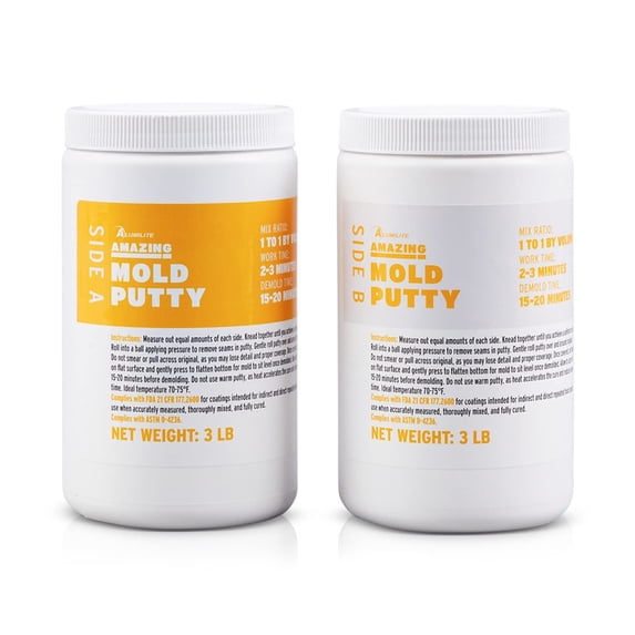 Alumilite Amazing Mold Putty Kit, 6 lb, Fast-Setting Moldable Silicone ...