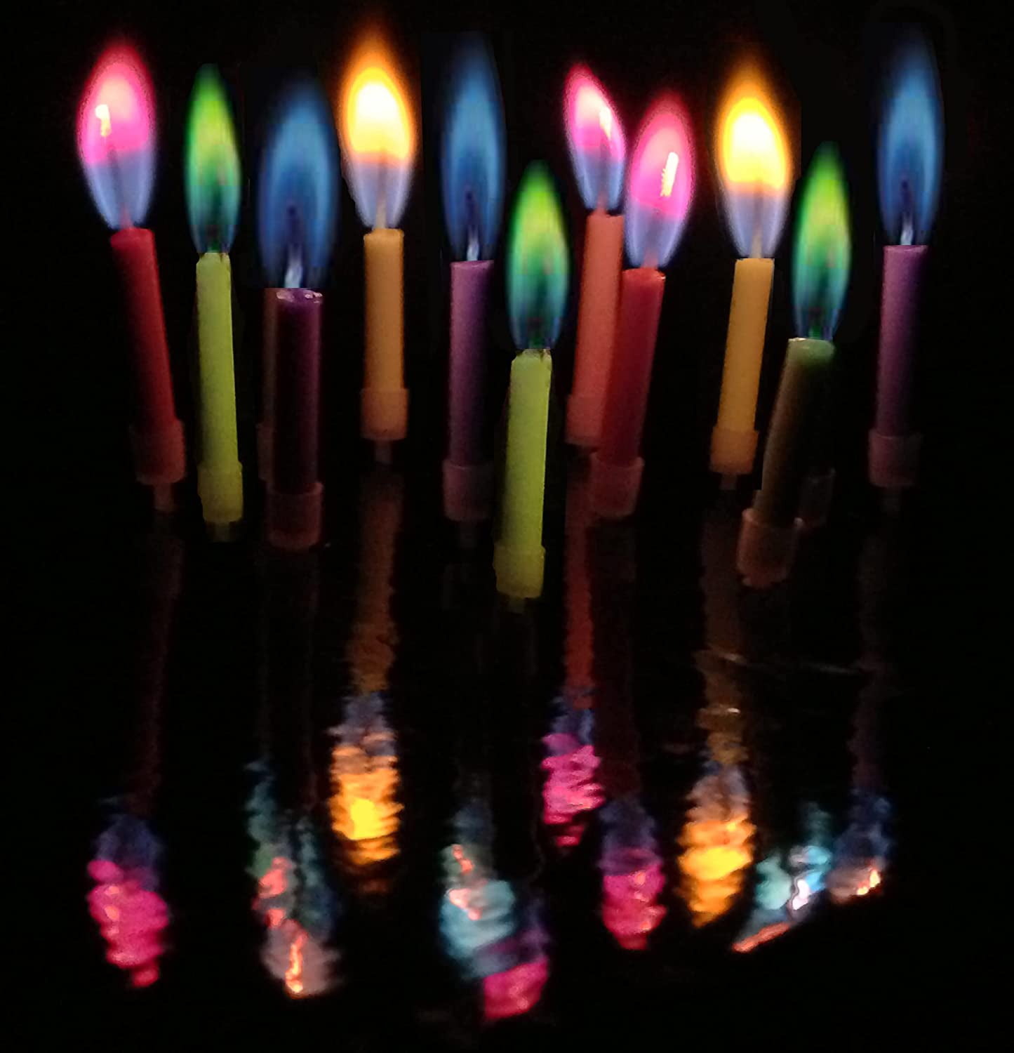 Amazing Multicolor Happy Birthday Candles and Holders (12 Count ...