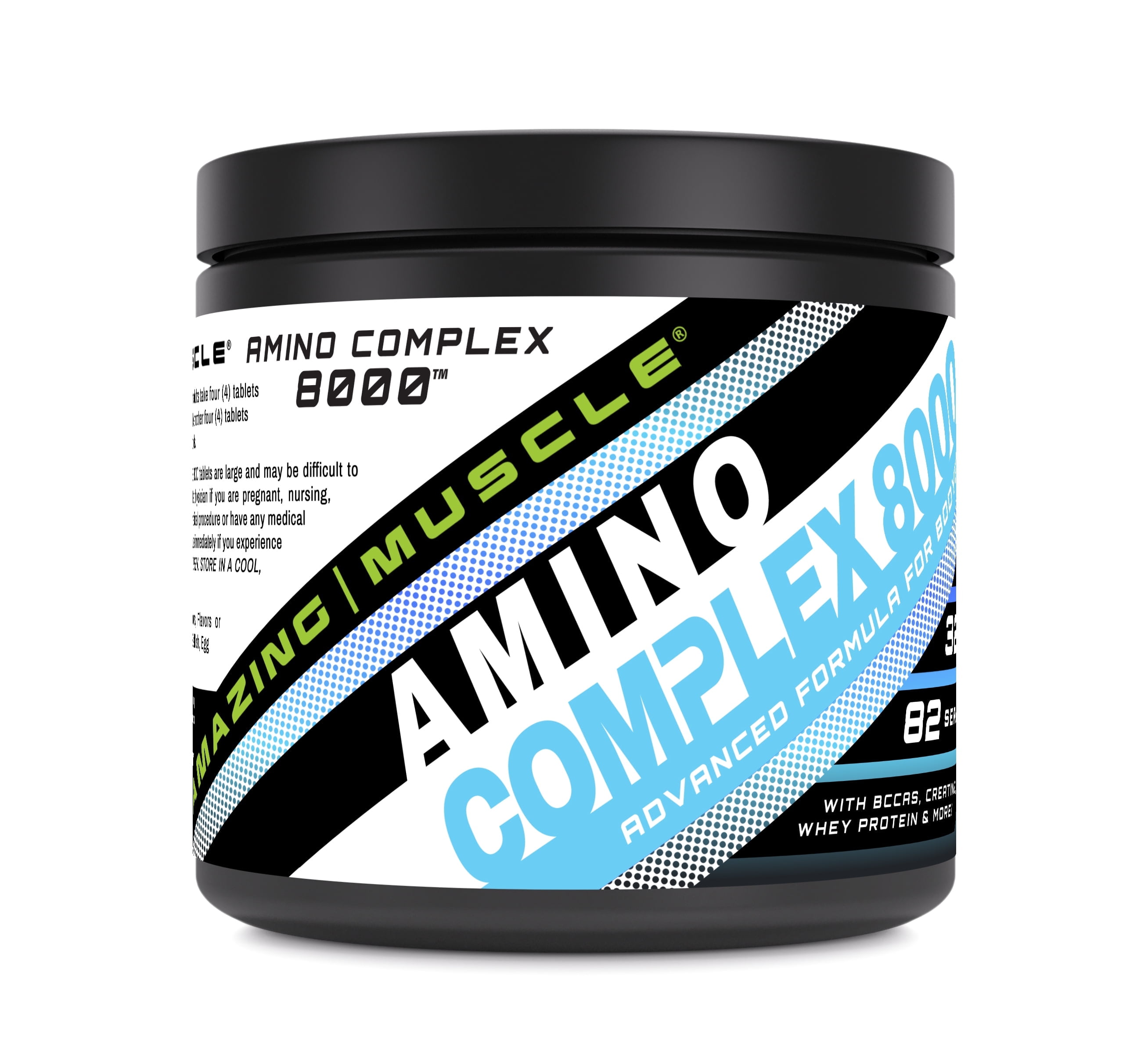 Amazing Muscle Amino Complex 8000 | 325 Tablets | Formula with Taurine, Creatine, L-Glutamine ...