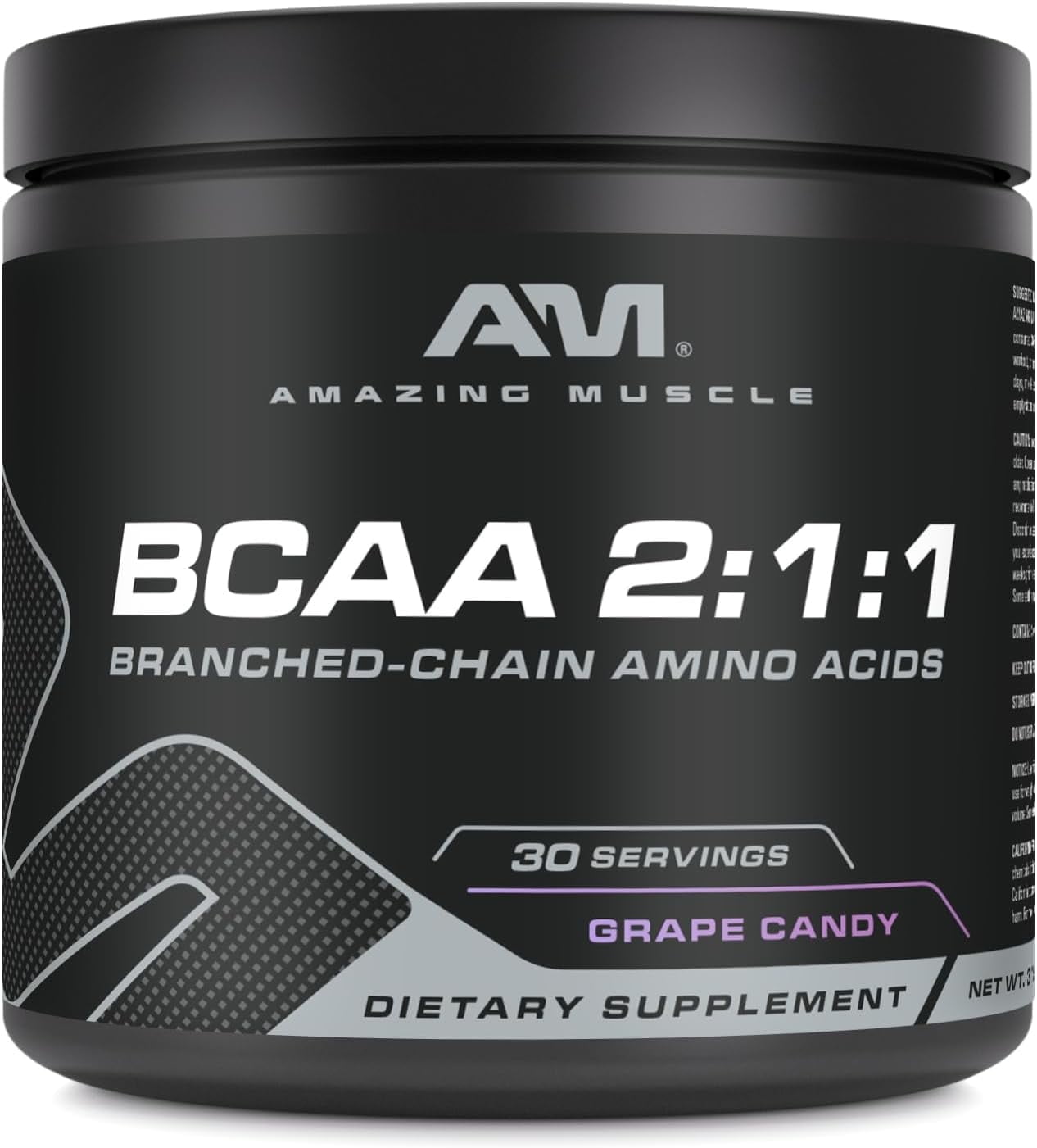 Amazing Muscle BCAA 2:1:1 315 Grams Powder Natural Grape Candy Flavor ...