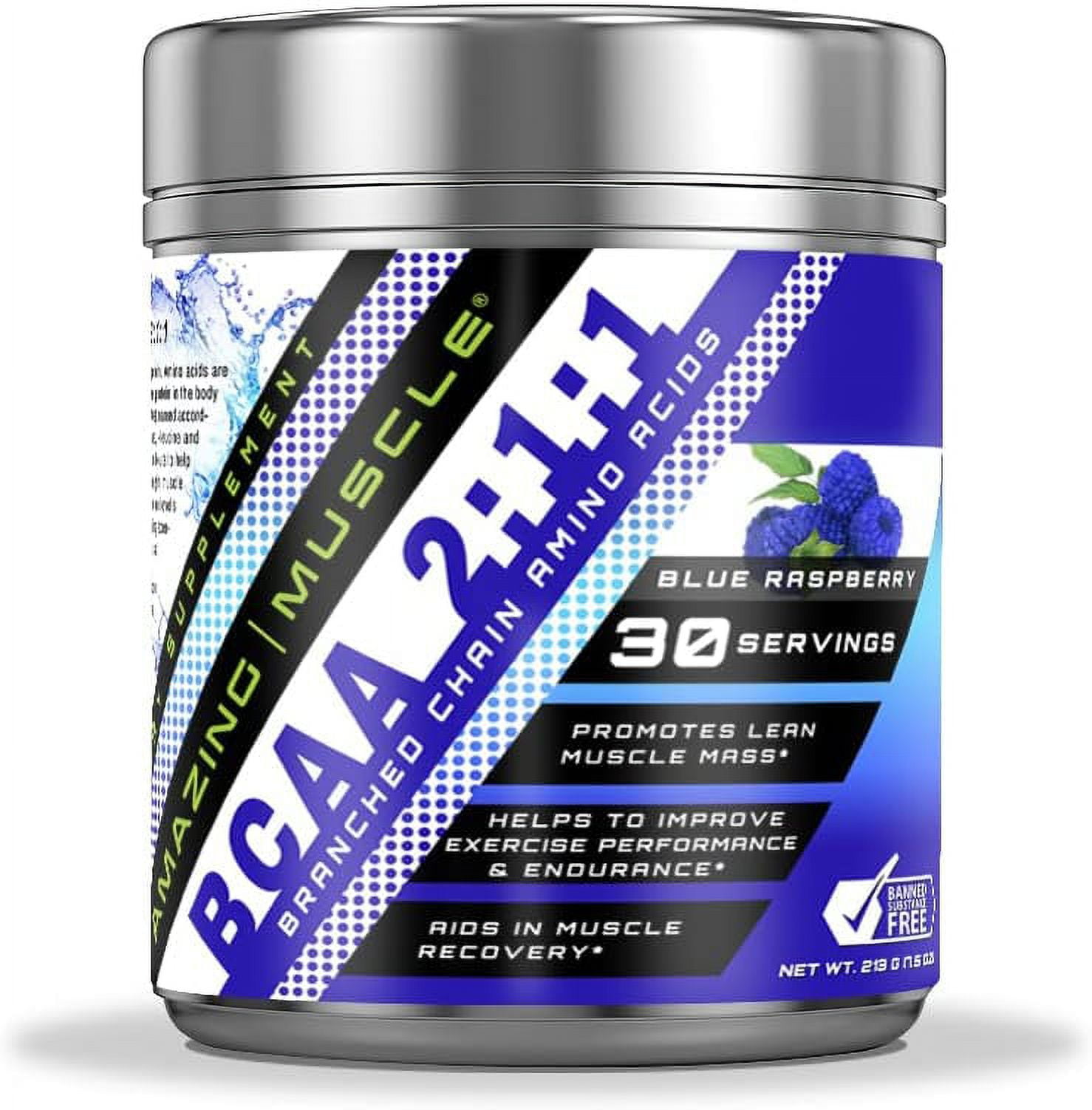 Amazing Muscle BCAA 2:1:1 Branched Chain Amino Acids - 6,000 MG - 30 ...