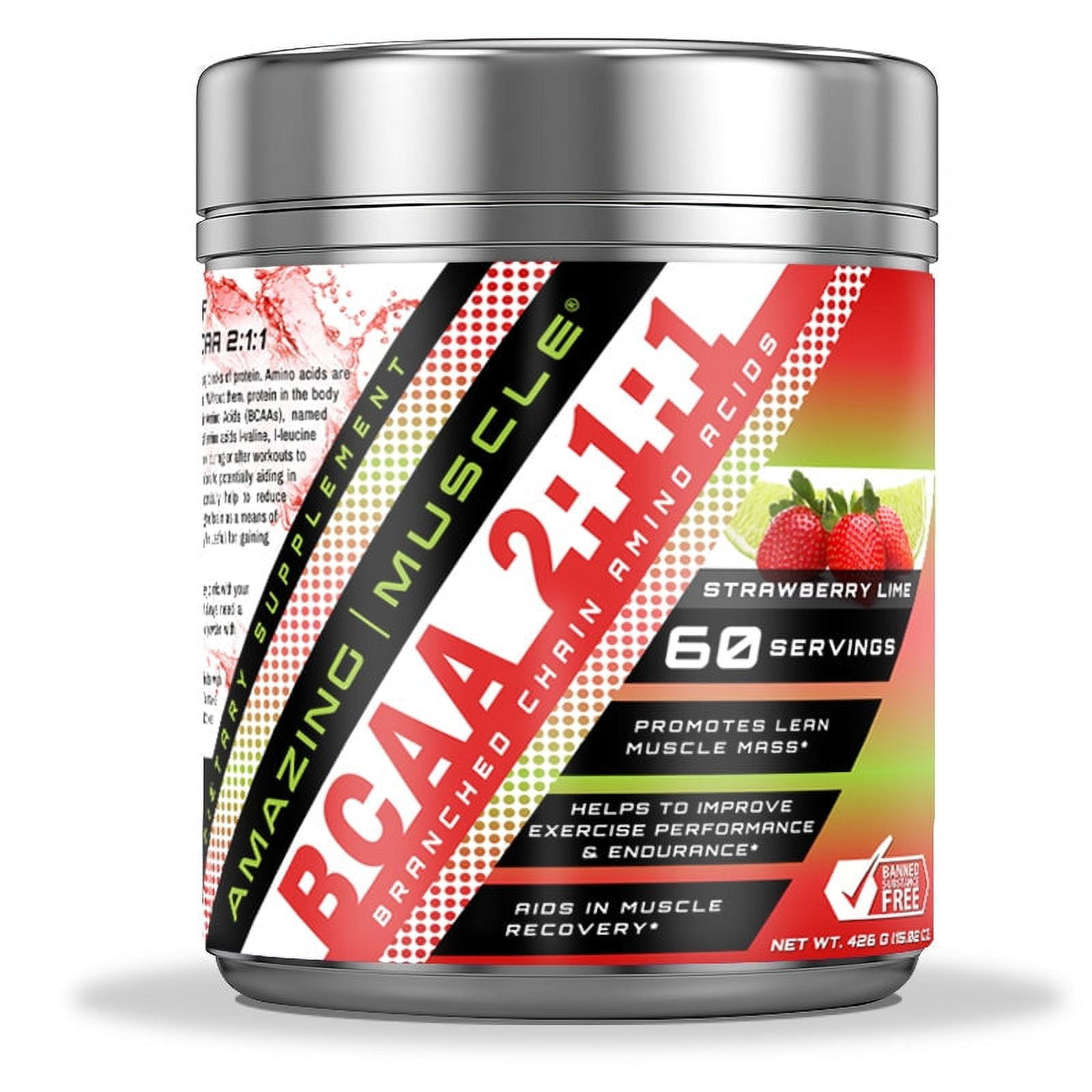 Amazing Muscle BCAA 2:1:1 Branched Chain Amino Acids - 6,000 MG ...