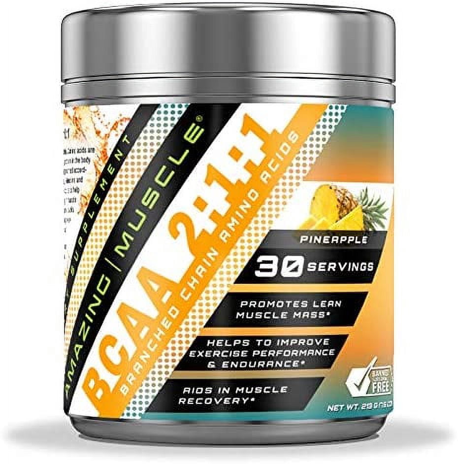 Amazing Muscle BCAA 2:1:1 Branched Chain Amino Acids - 6,000 MG ...