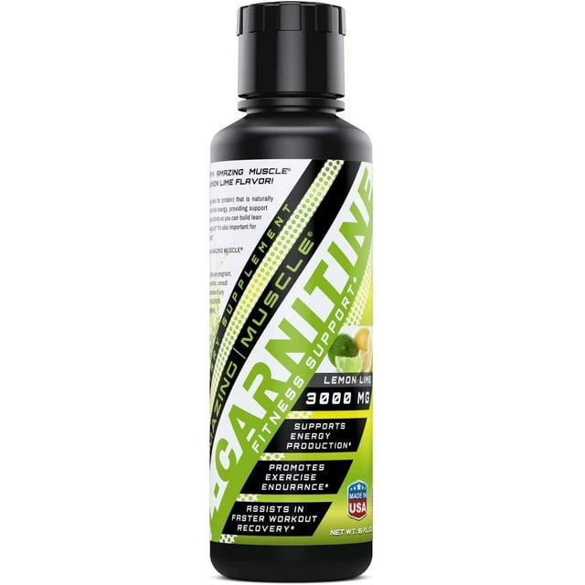 Amazing Muscle L-Carnitine 3000, 16 Fl. Oz, Lemon Lime - Energy Support ...