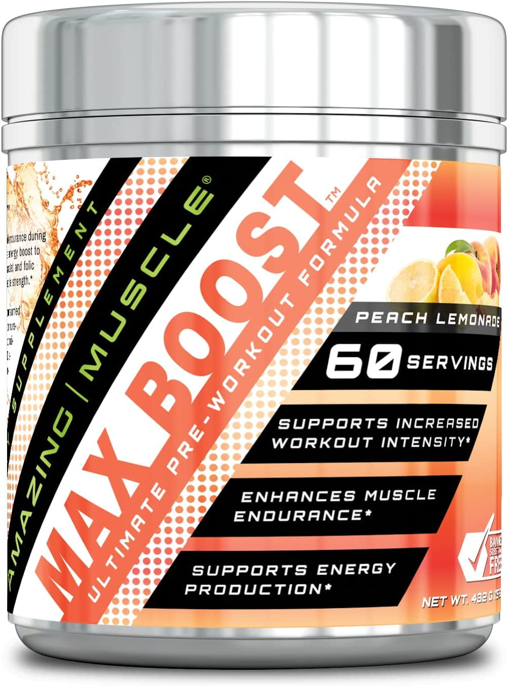 Amazing Muscle Max Boost- Advanced Pre-Workout Formula with Caffeine ...