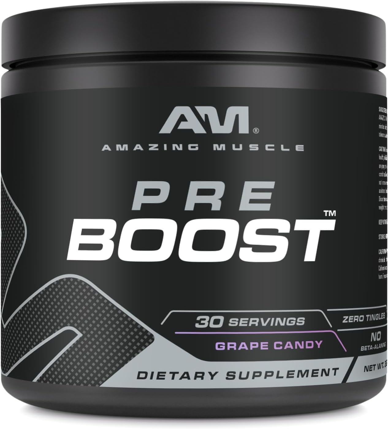 Amazing Muscle Pre Boost 324 Grams Powder Grape Candy Flavor Supplement ...