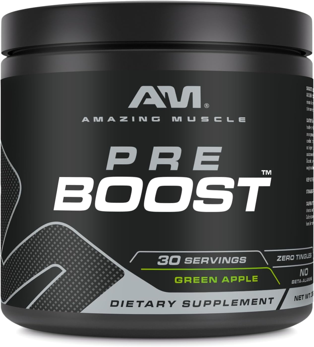 Amazing Muscle Pre Boost 324 Grams Powder Natural Green Apple Flavor ...