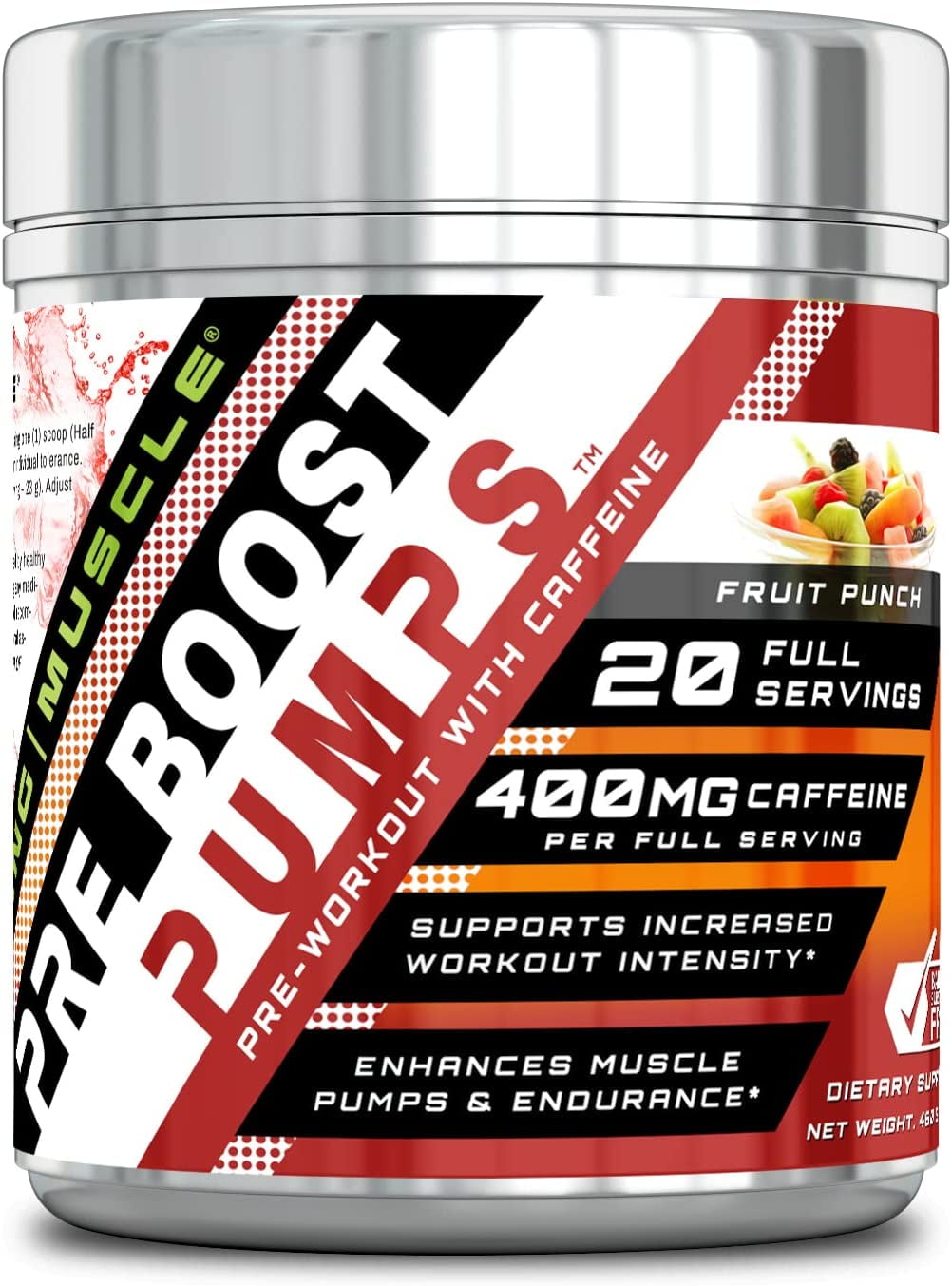 Amazing Muscle Pre Boost Pumps 20 Servings Fruit Punch Flavor ...
