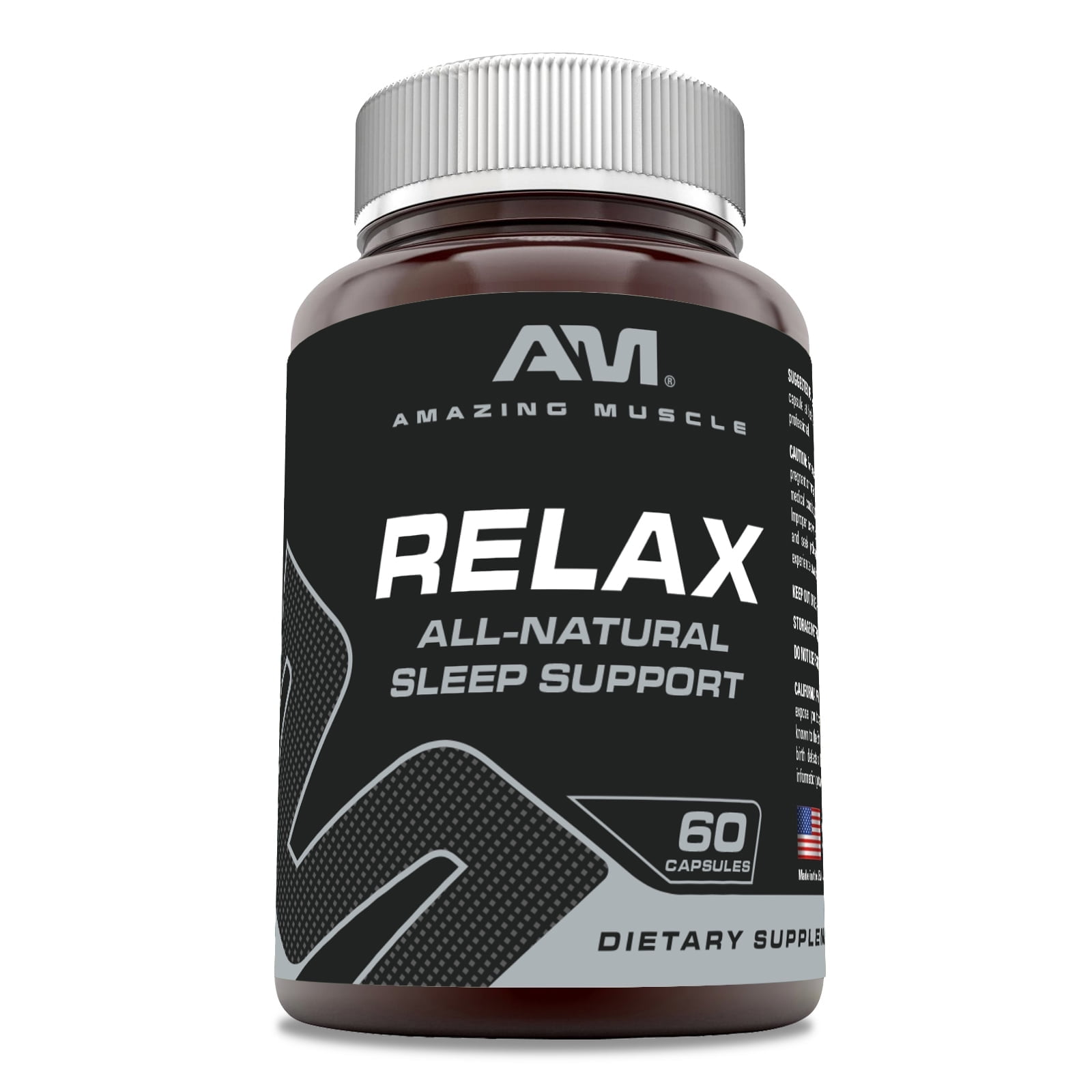 Amazing Muscle Relax Sleep Support Capsules, 60 Count, Made in USA ...
