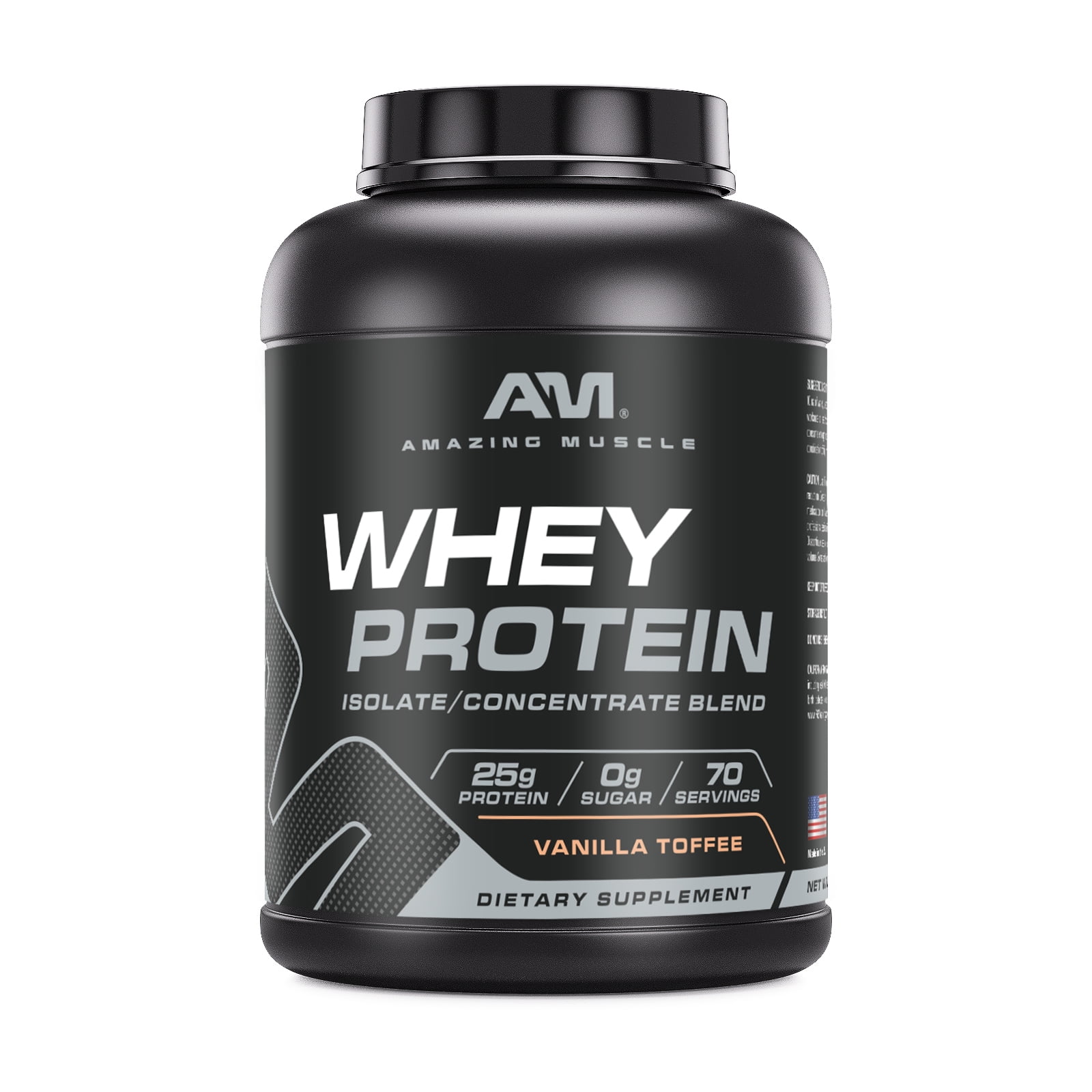 Amazing Muscle 100% Whey Protein, Isolate & Ultra Filtered Concentrate ...