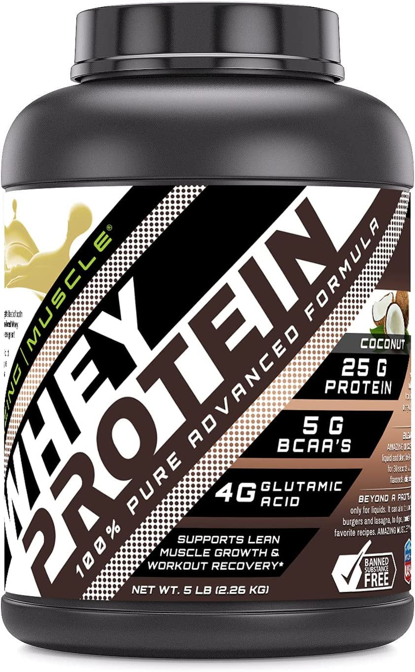 Amazing Muscle Advanced Whey Protein Powder - Isolate & Concentrate ...