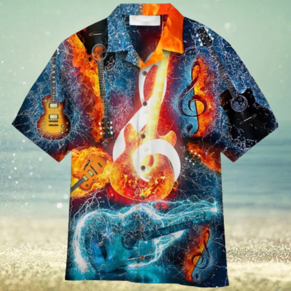 Amazing Music Note Guitar Aloha Hawaiian Shirt Summer Gift Beach Shirt ...