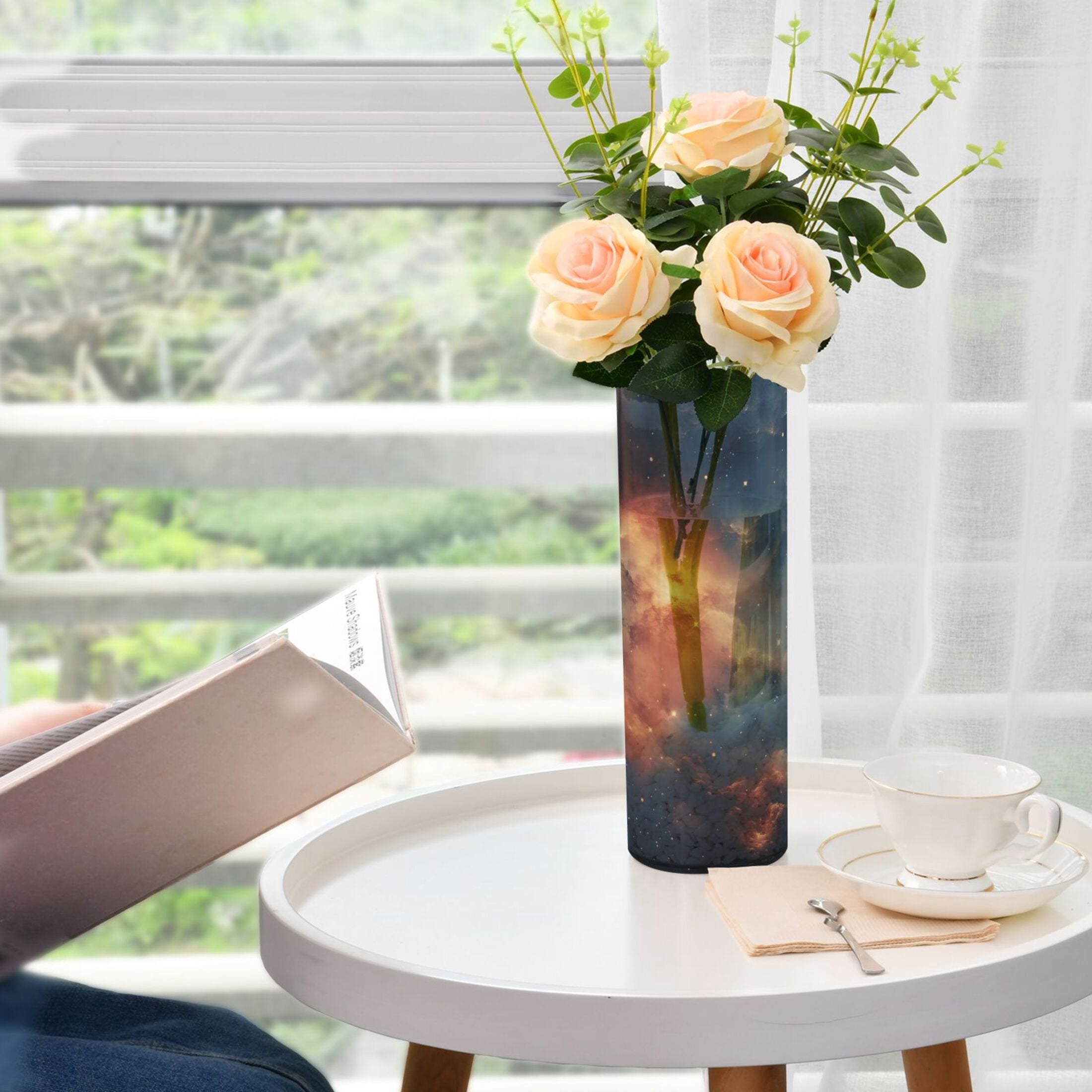 Amazing Nebula Cloud Flower Vase 11.8x3.9 inch Vases Clear Non ...