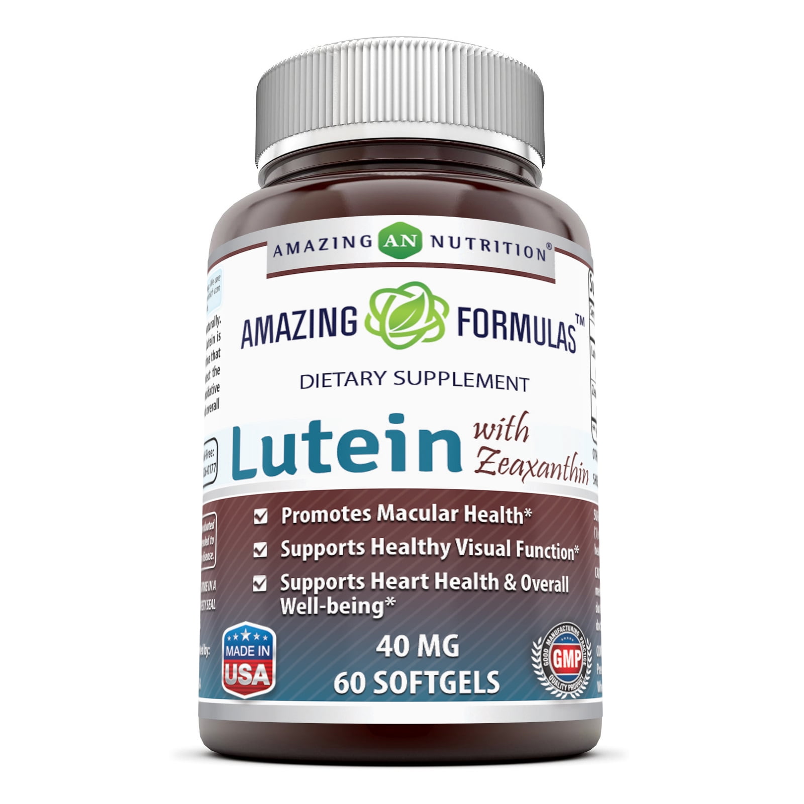 Amazing Nutrition Lutein 40mg with Zeaxanthin 1600mcg - Eye Health ...