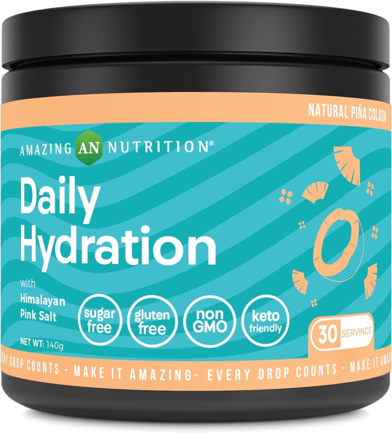 Amazing Nutrition Daily Hydration, Electrolyte Powder 30 Servings ...