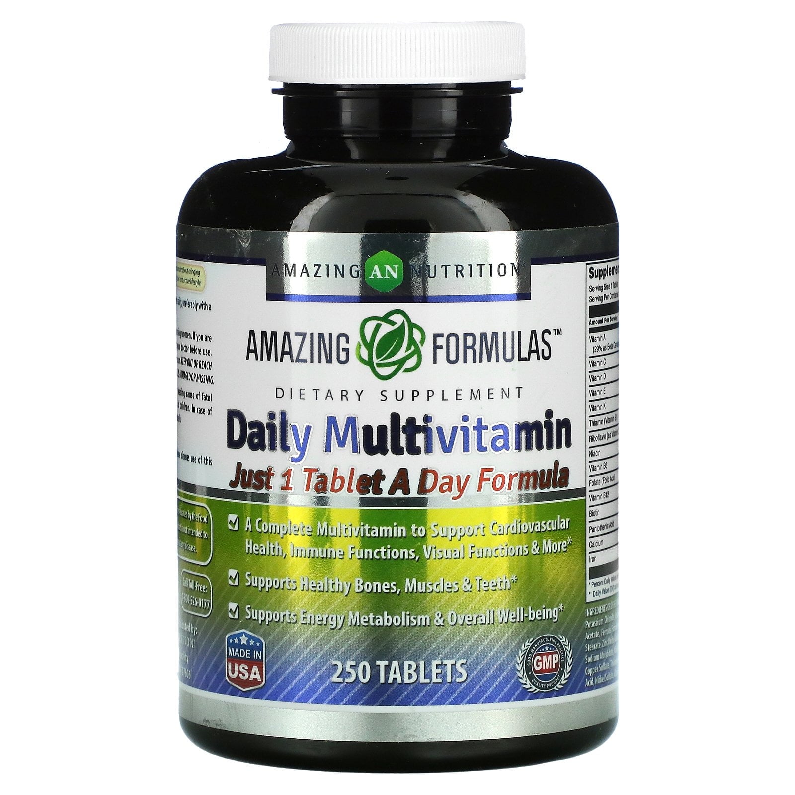 Amazing Nutrition Daily Multivitamin, 250 Tablets - Walmart.com