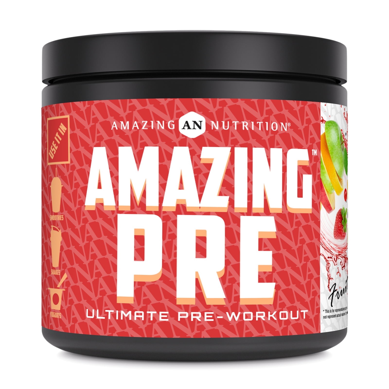 Amazing Nutrition Amazing PRE 210g-Ultimate Pre Work Out - Fruit Punch Flavor | BCAAs, Creatine ...