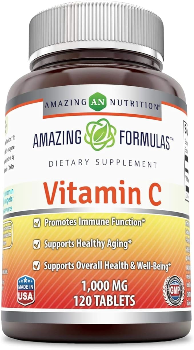 Amazing Nutrition Vitamin C Supplement, 1,000 mg Tablets, Antioxidant, Immune Support - Walmart.com