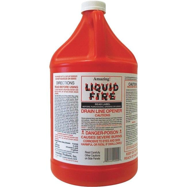 Amazing Products Liquid Fire Drain Line Opener, 1 gal, Sulfuric Acid ...