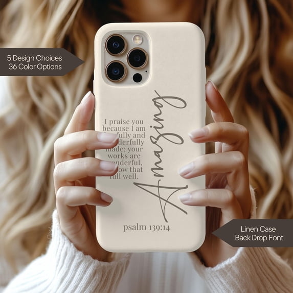 Amazing Psalm 139:14 Christian Quote Phone Case 17 through 11 Pro Max ...