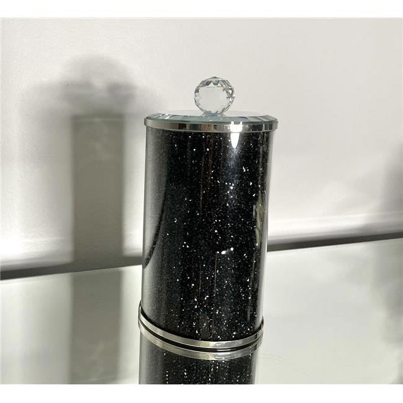 Amazing Rugs, LLC Ambrose Exquisite Glass Canister in Gift Box Black 4 ...