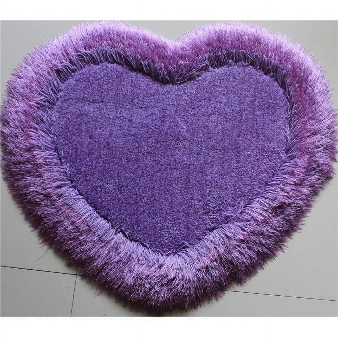 Heart Shape Hand Tufted 4-inch Thick Shag Area Rug (28-in x 32-in ...