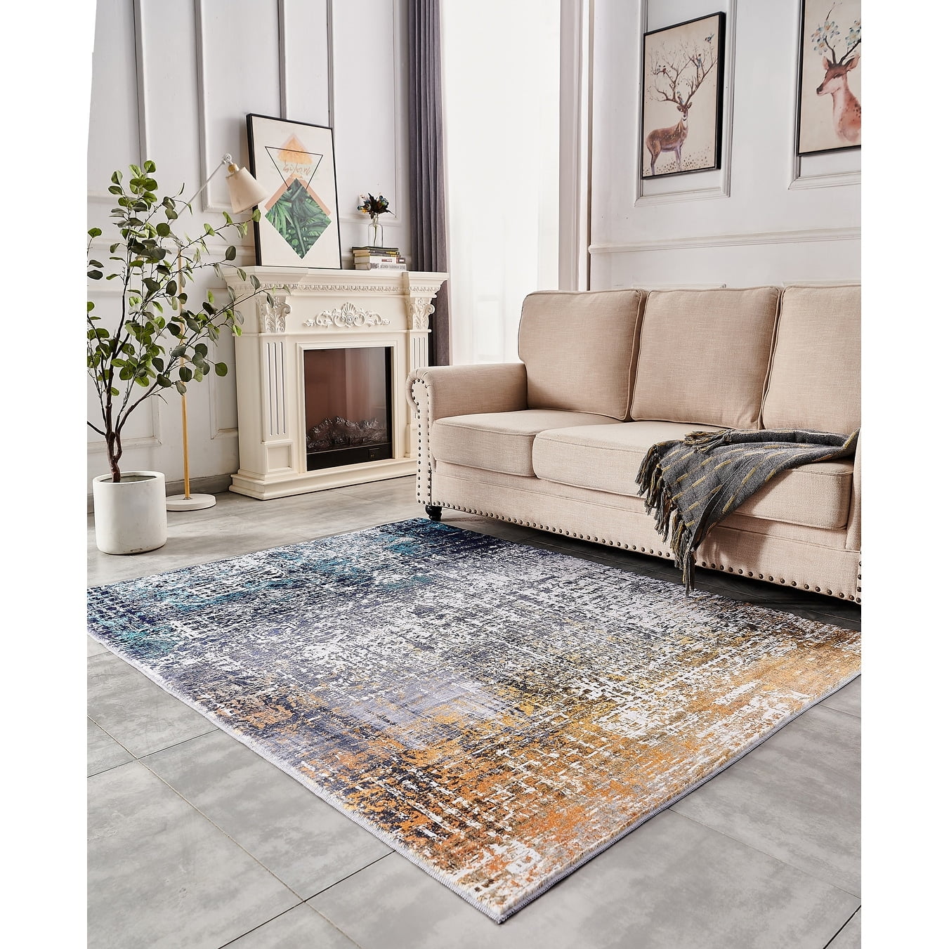 Amazing Rugs, LLC. "Zara Contemporary" Washable Super Soft Area Rug ...