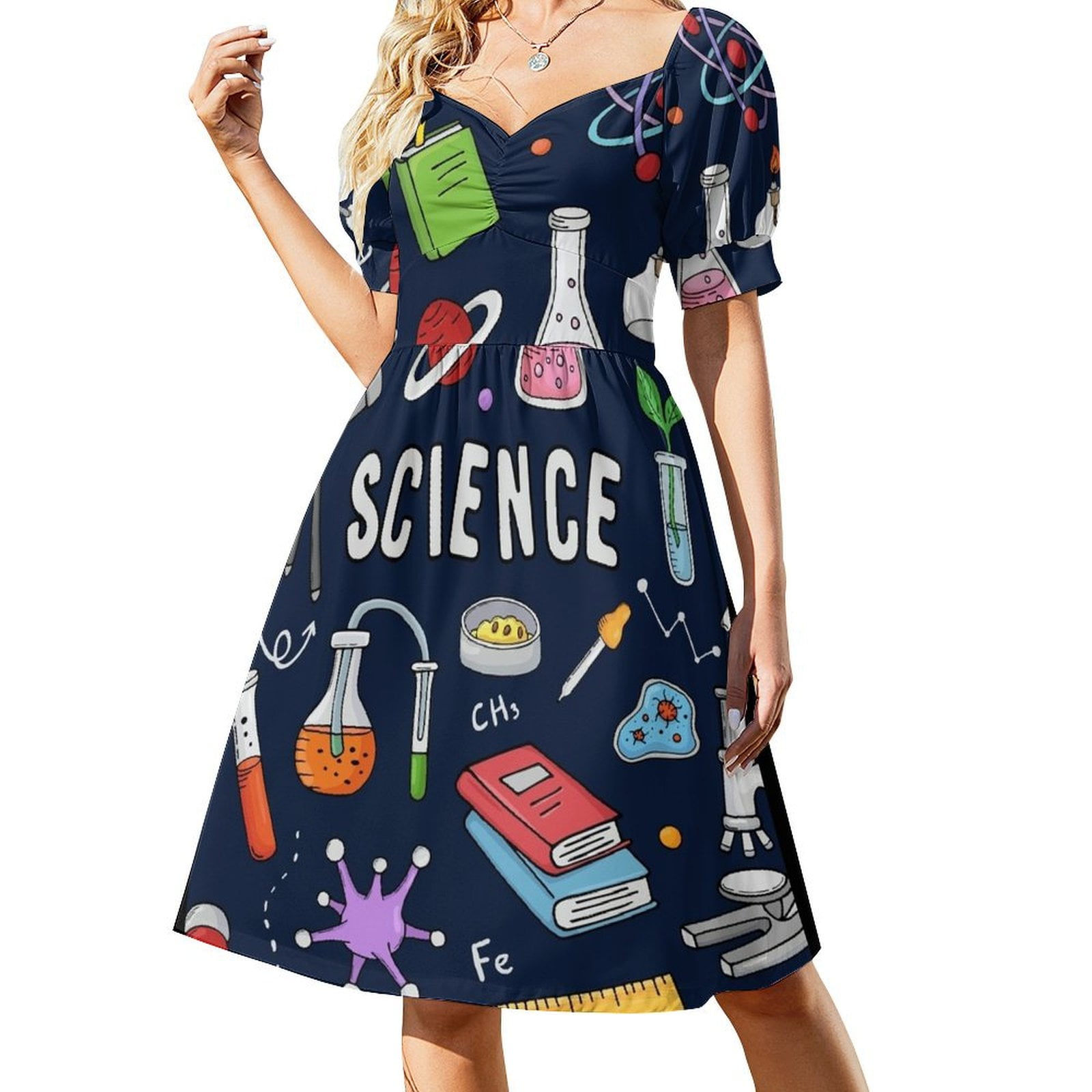 Amazing Science Short-Sleeved Dress clothes evening dresses women ...