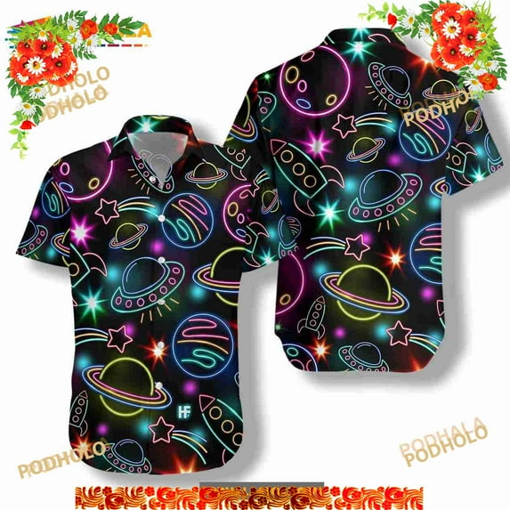 Amazing Space Summer Hawaiian Shirt - Walmart.com