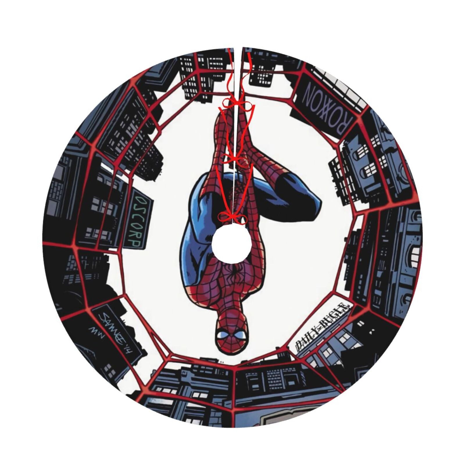 Amazing Spider-Man Christmas Tree Skirt Soft and Funny Red Green ...