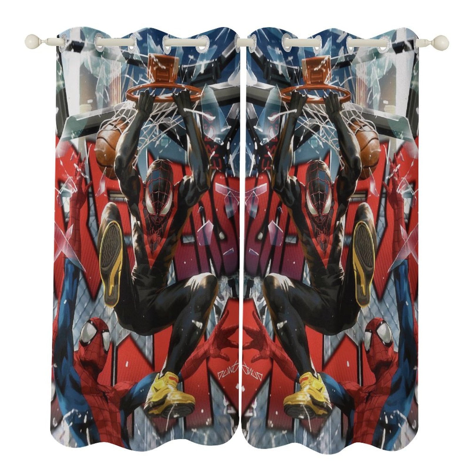 Amazing Spider-Man Curtains for Kids,Cartoon BlackOut Curtain for Boy ...