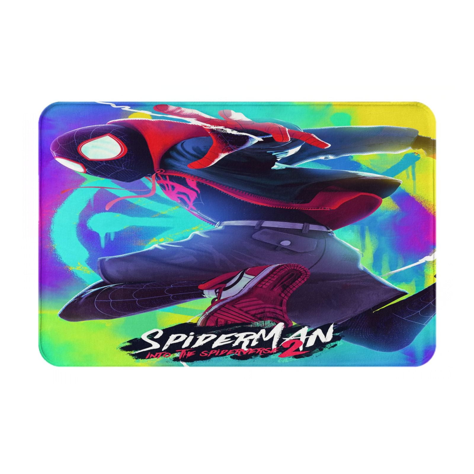 The Amazing Spiderman Miles Morales Bath Mat 24x16In,Bathroom Rugs ...