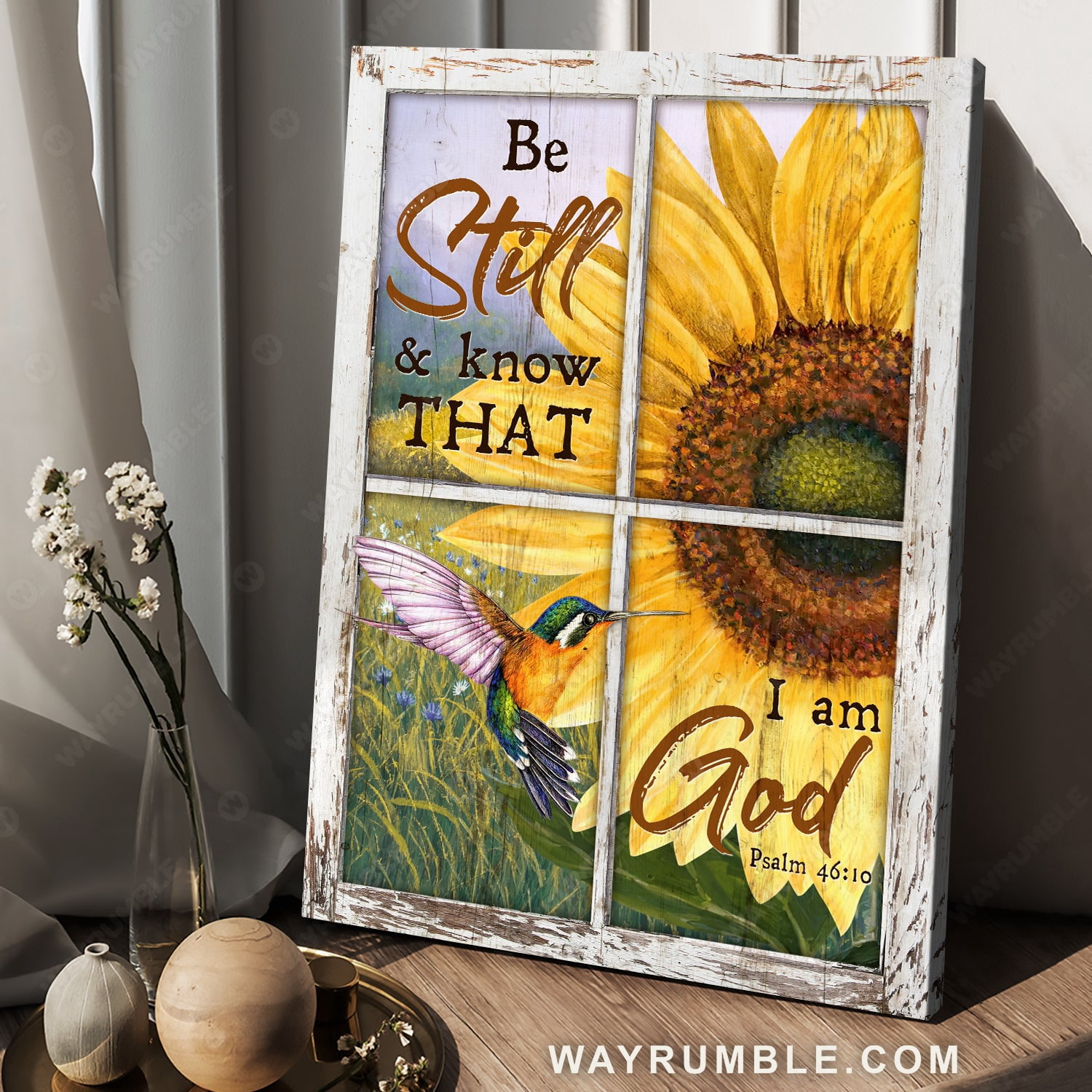 Amazing Sunflower Stunning Hummingbird Be Still And Know That I Am God ...