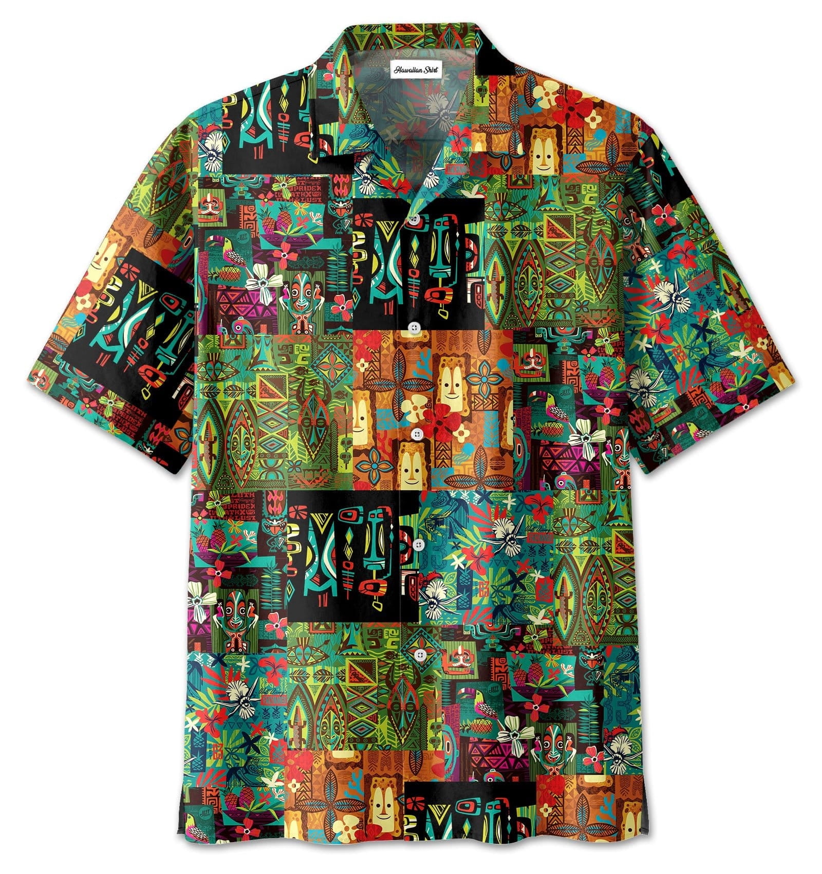 Amazing Tiki Tiki Summer Art Hawaiian Aloha Shirts title - Walmart.com