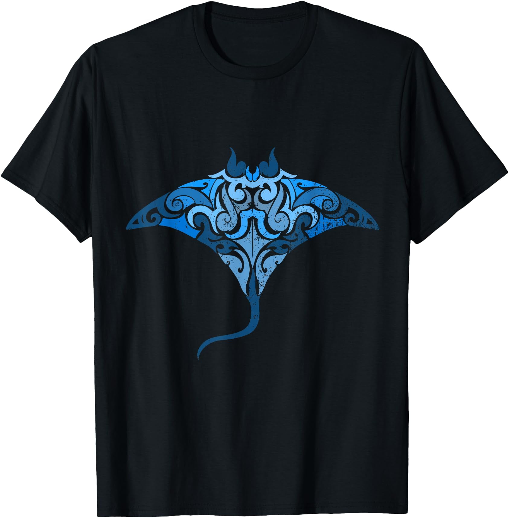 Amazing Tribal Stingray Manta Ray Maori Hawaii Tattoo T-Shirt for Men ...
