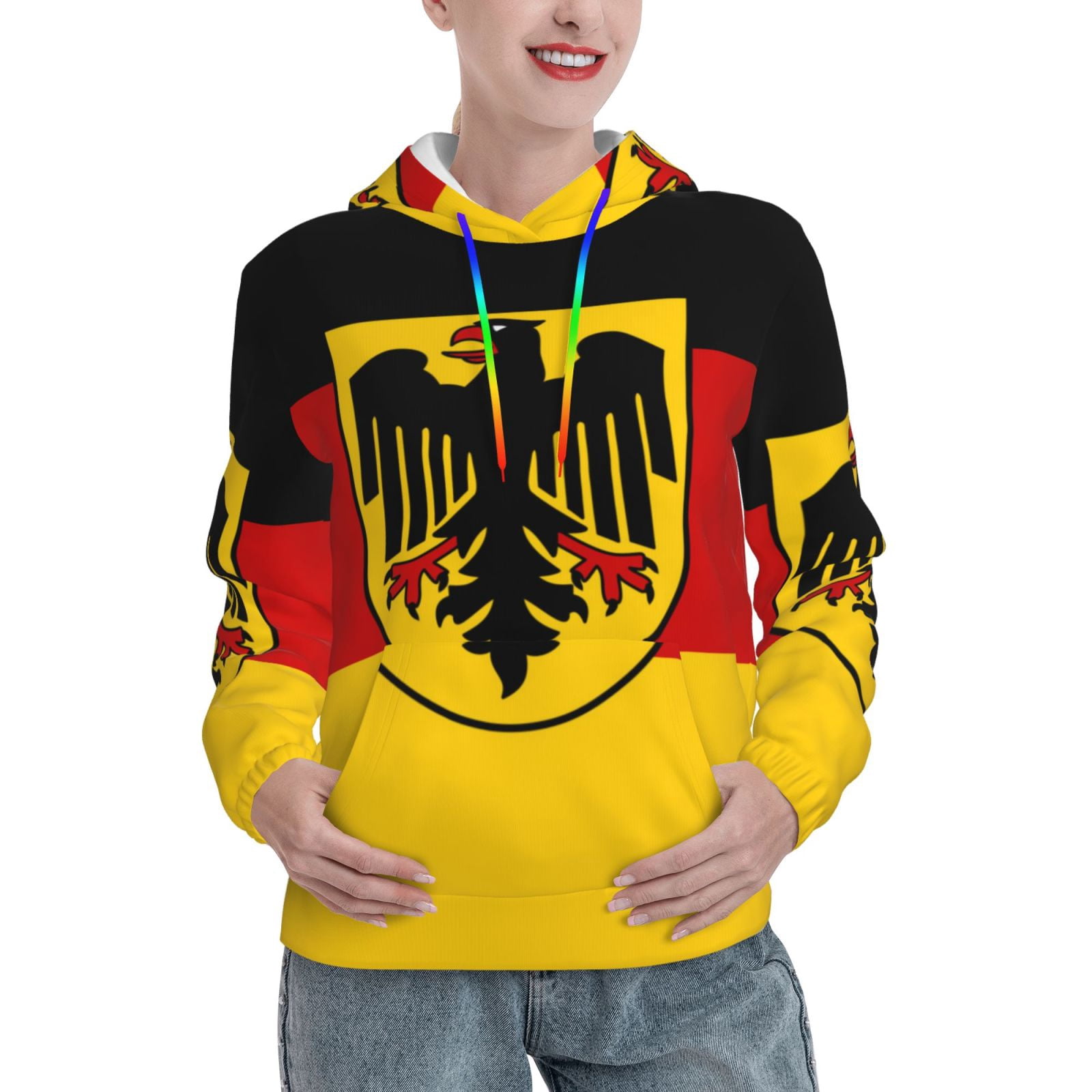 Amazing Vector Of German Flag Cozy Women'S Hoodie Pullover Sweatshirt ...