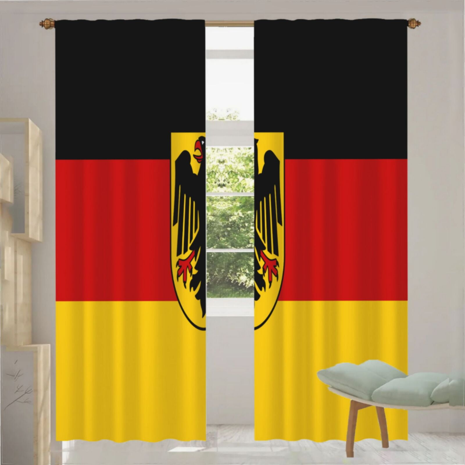 Amazing Vector Of German Flag Curtains for Living Room Bedroom Decor ...