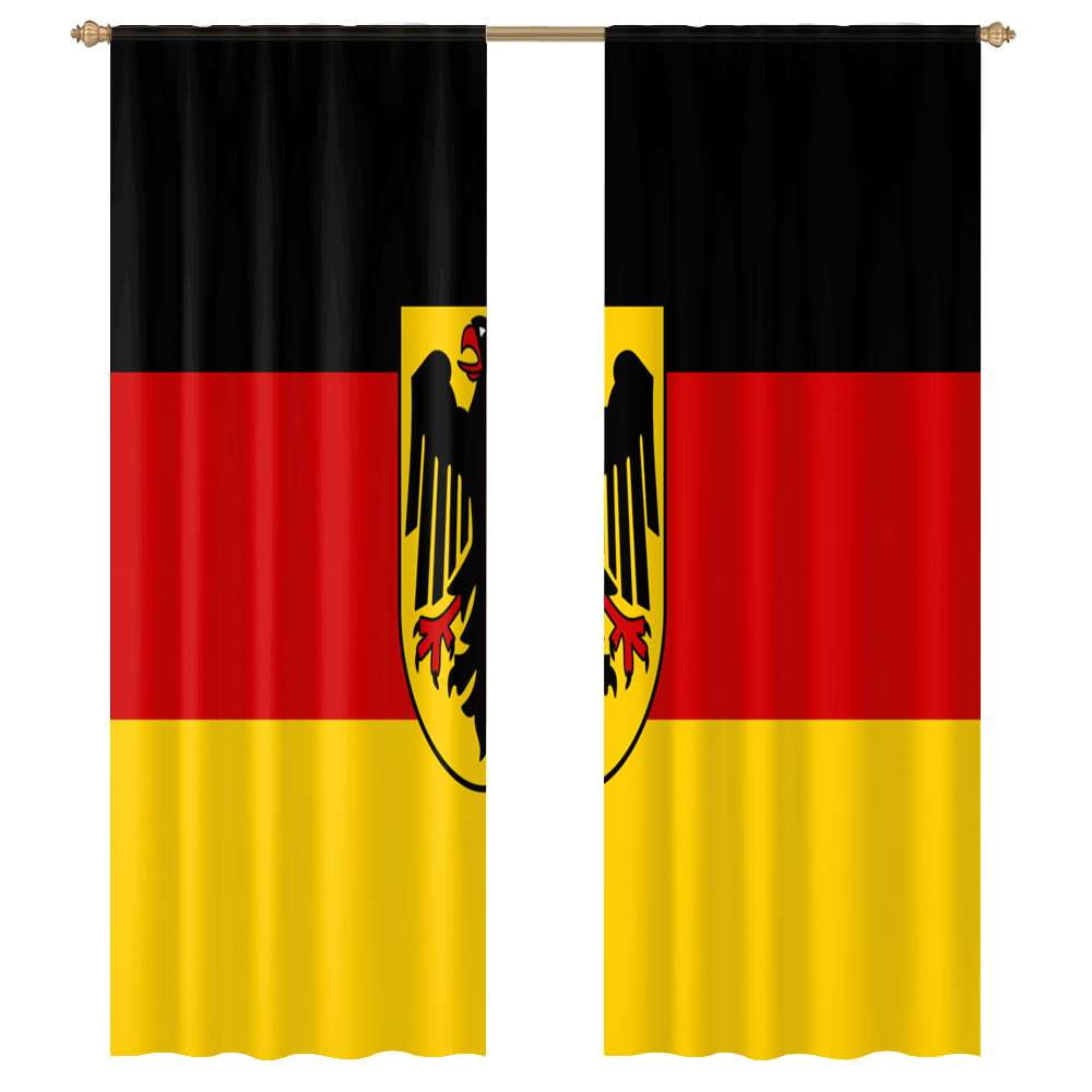 Amazing Vector Of German Flag Sheer Voile Curtain Window Tulle Curtains ...