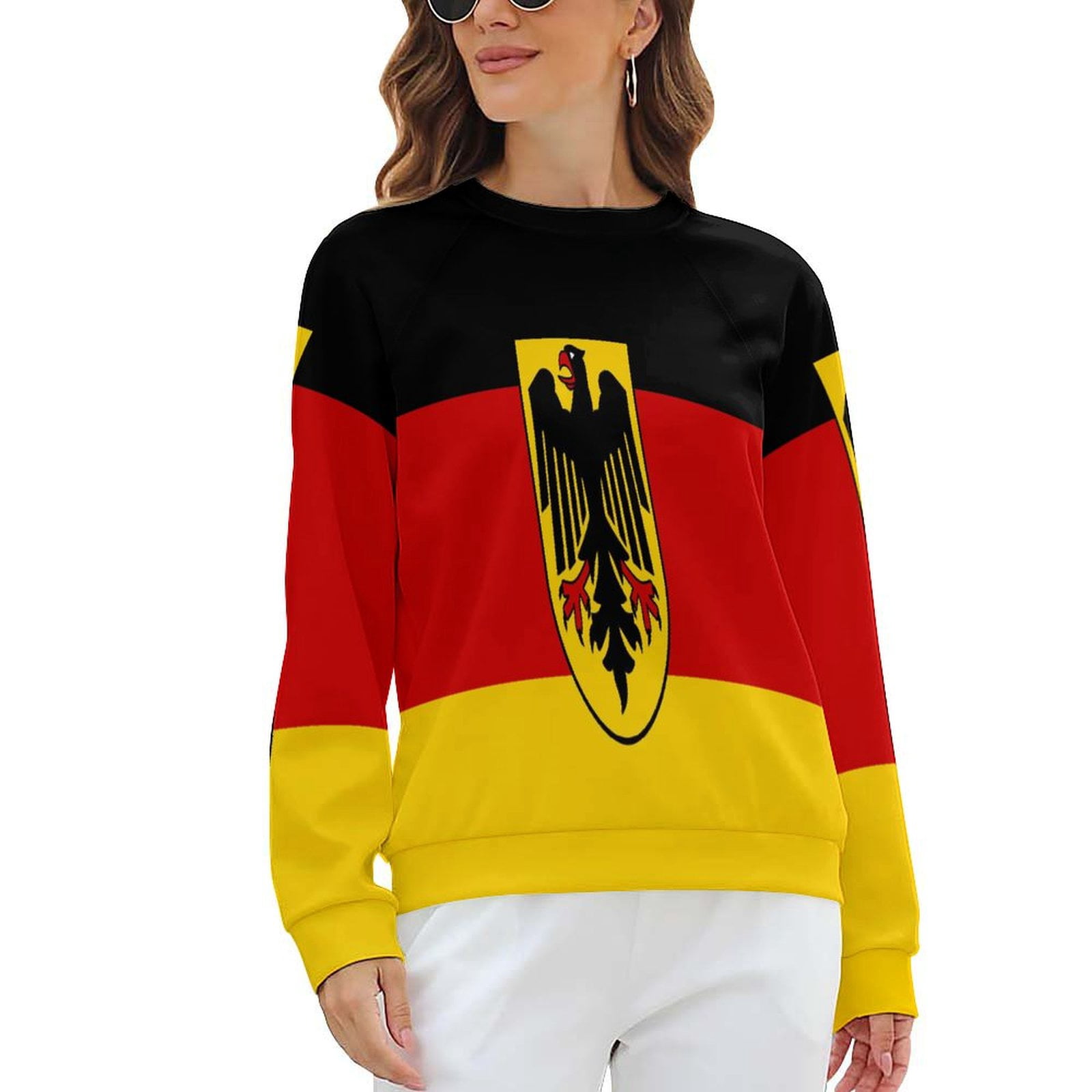 Amazing Vector of German Flag Ladies Tops Women Sweatshirts With Long ...