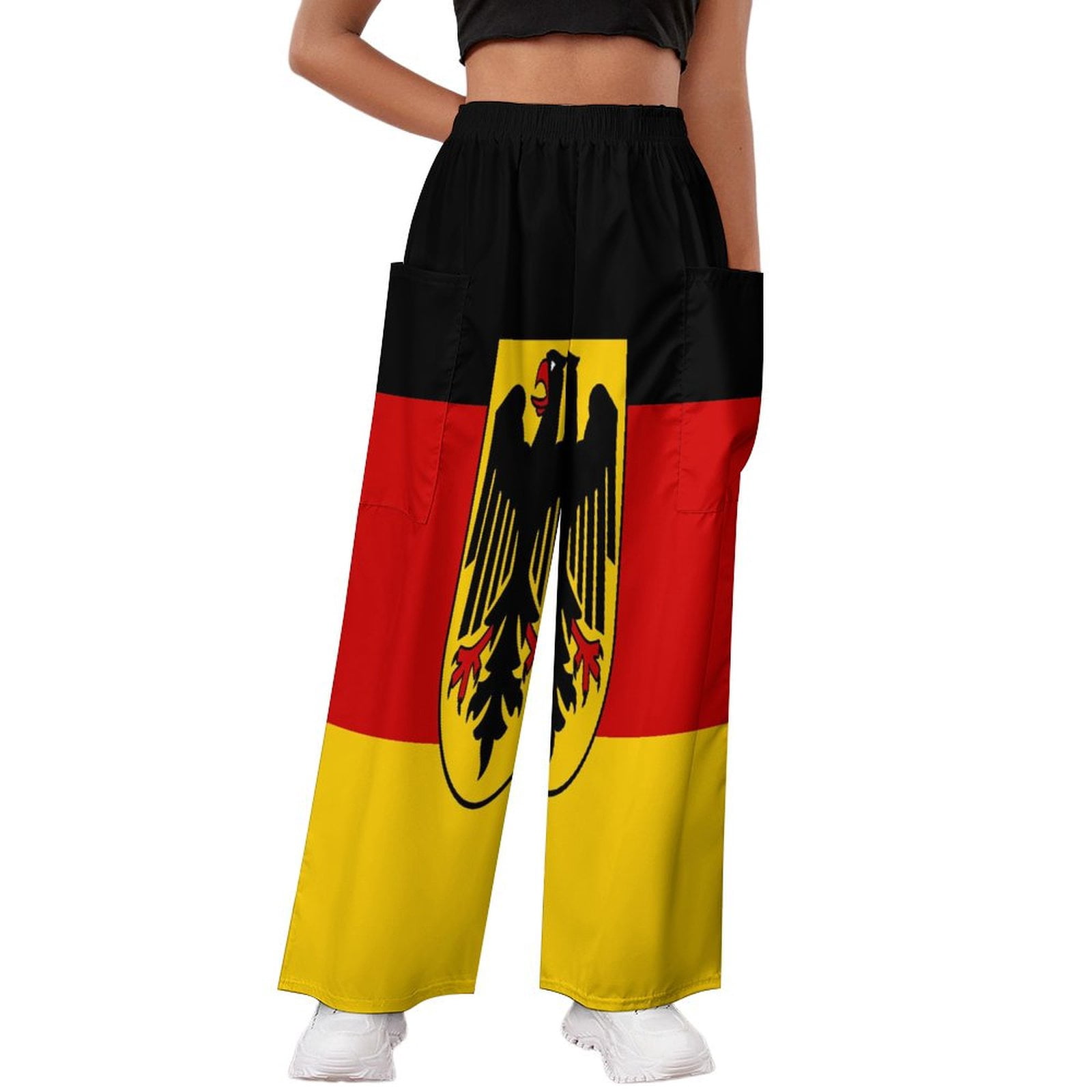 Amazing Vector of German Flag Straight Leg Trousers for Women High ...