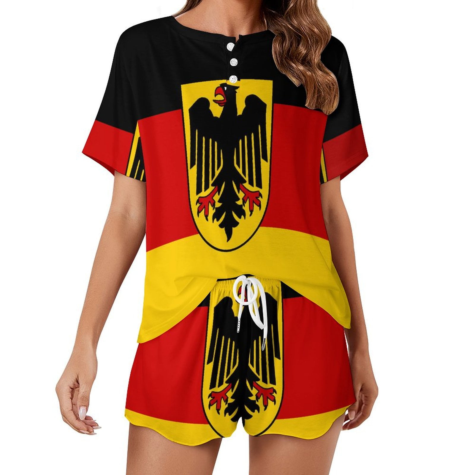 Amazing Vector of German Flag Women's Loungewear Set 2 Piece Casual ...