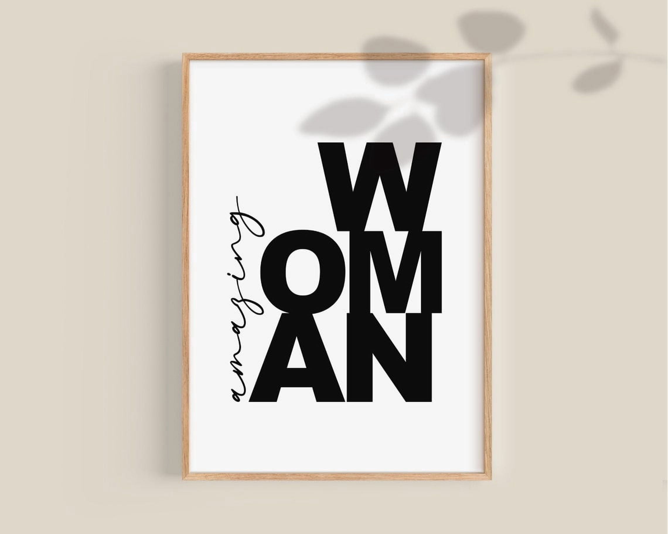 Amazing Woman Mothers Day Unqiue Best Friend Feminism Wall Art ...
