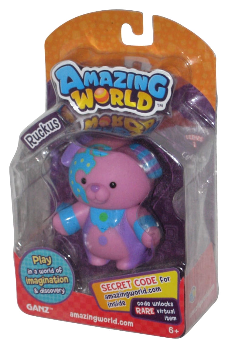 Amazing World Ganz Ruckus Dog Pink 3-Inch Figure - Walmart.com