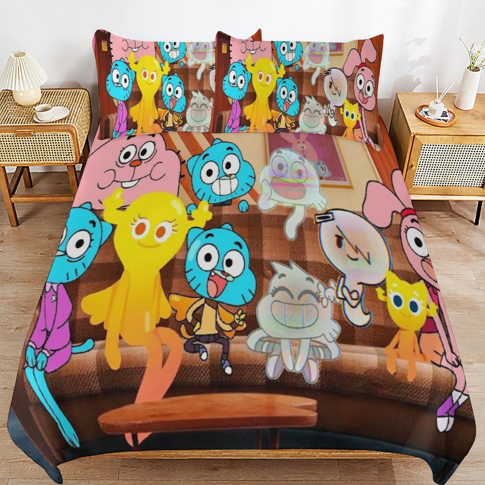 Amazing World of Gumball 3 Piece Anime Comforter Bedding 1 Set Super ...